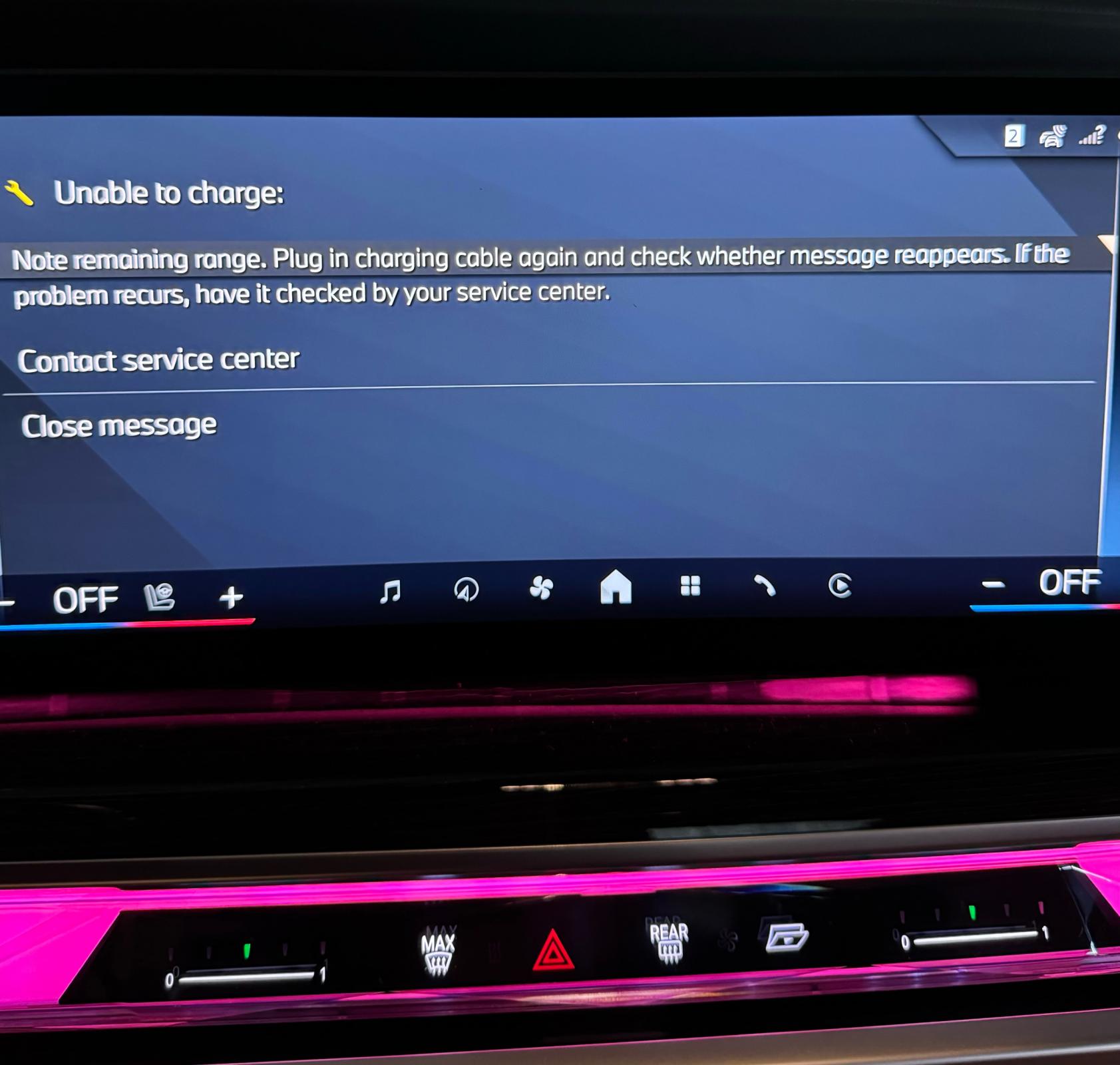 Charging interrupted can t charge car 7Post 7 Series Forum